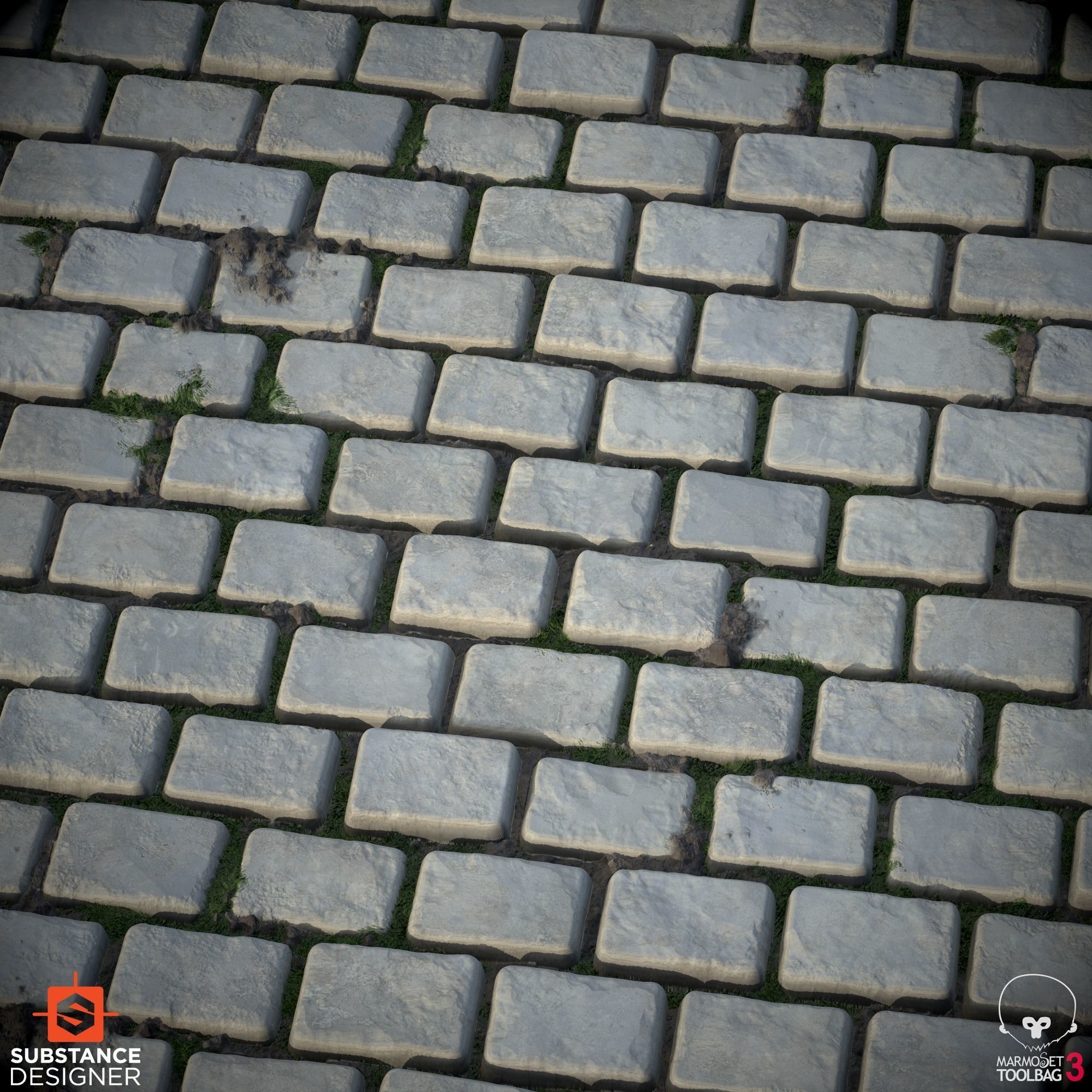 Stone Path Soil Grass Texture Material free Texture | CGTrader