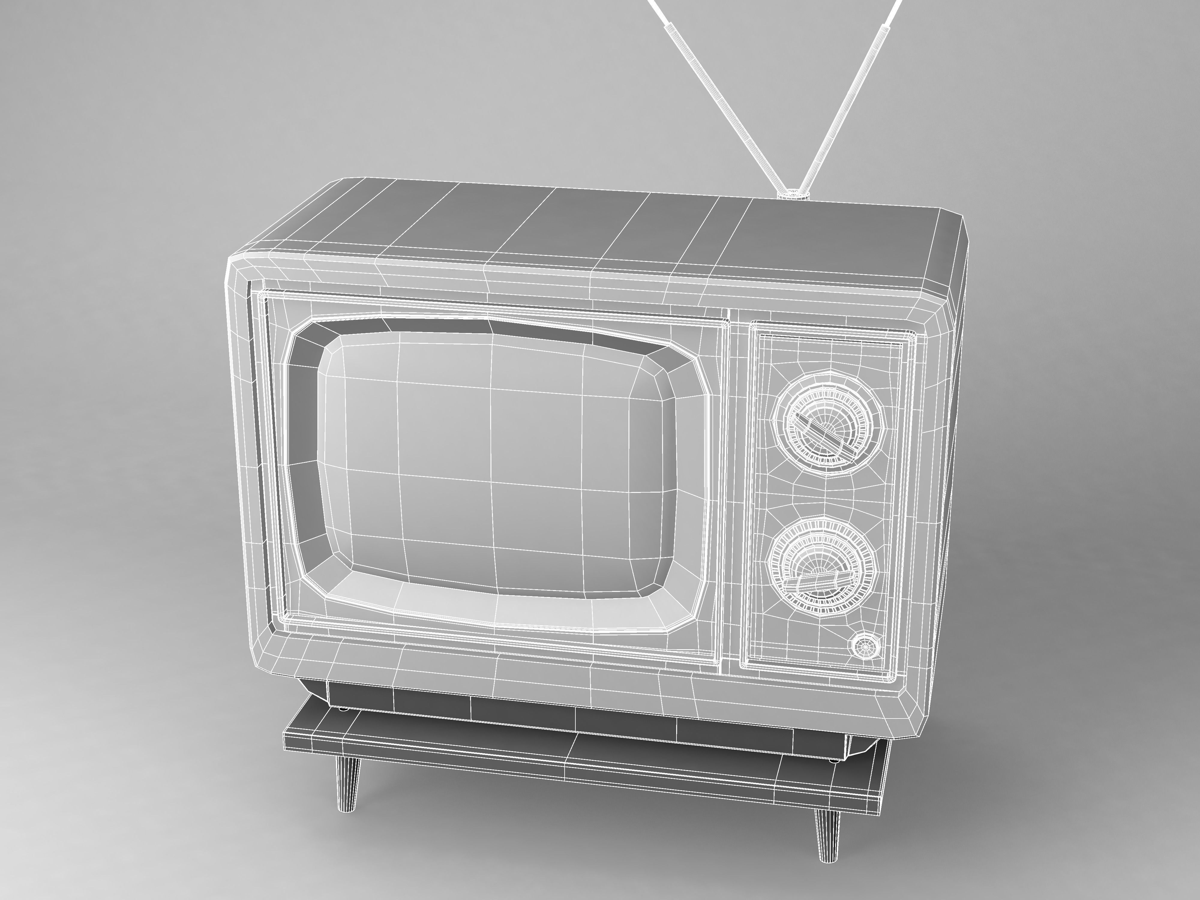 OLD Tv model 3D model | CGTrader