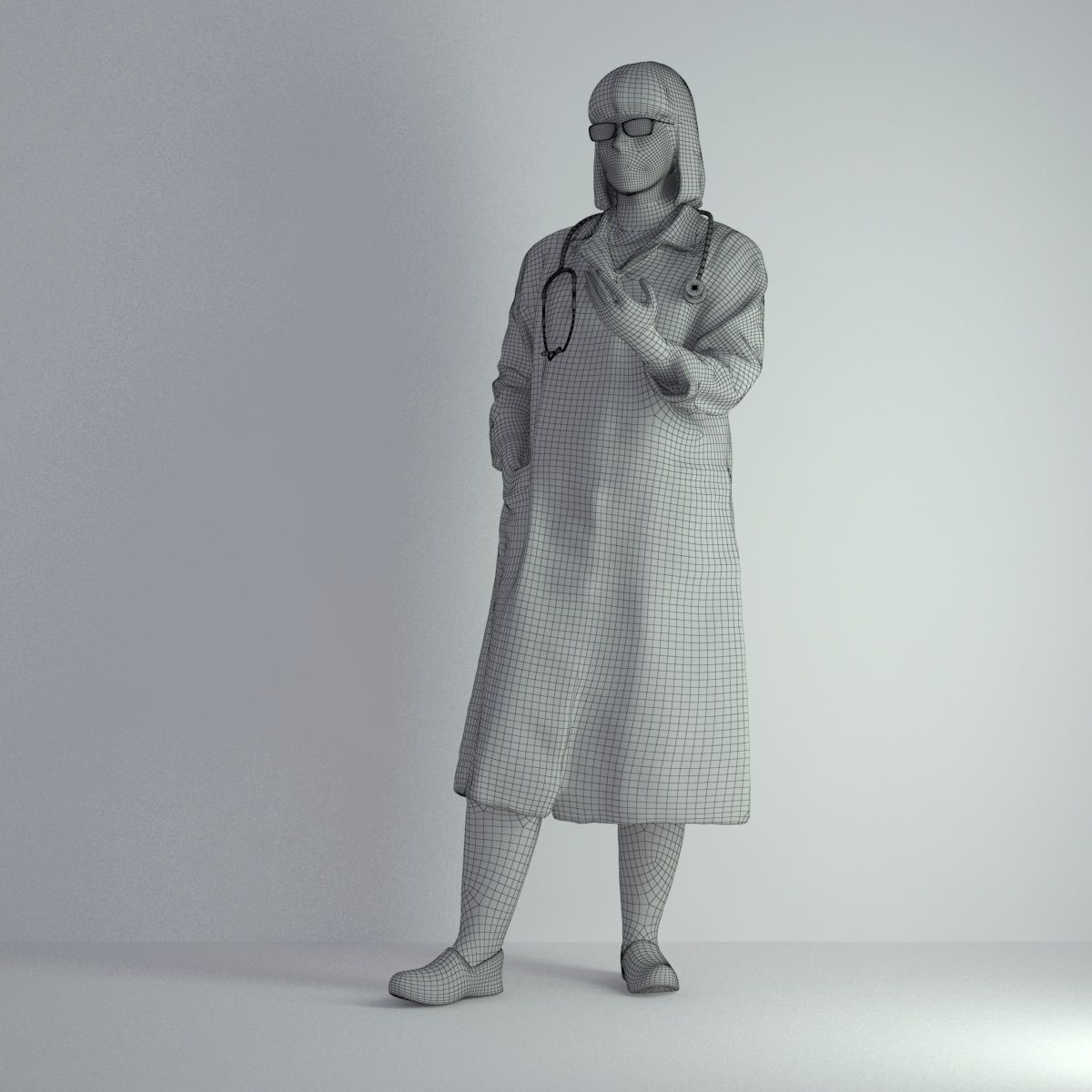 3D Scan Woman Doctor 006 3D model | CGTrader