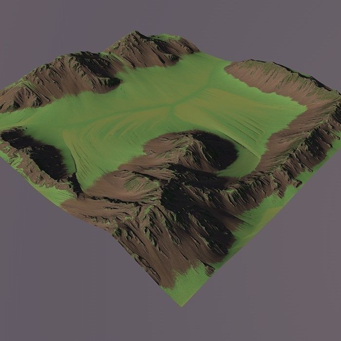 3D model Level Terrain 02 VR / AR / low-poly MAX OBJ 3DS FBX C4D BLEND ...