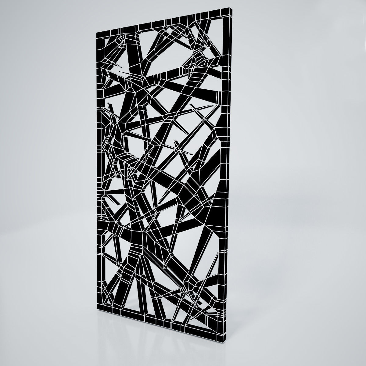 3D model Low-poly CNC panel Lines sharp lattice VR / AR / low-poly ...
