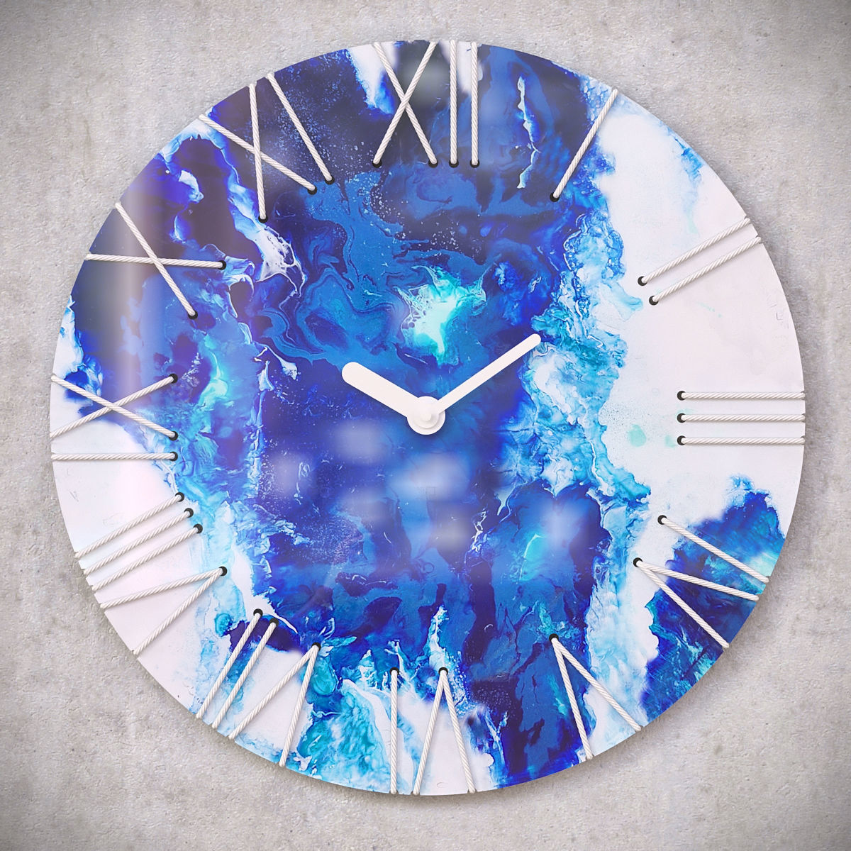 Wall Clock Joko Blue 3D model | CGTrader