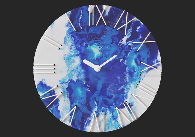 Wall Clock Joko Blue 3D model | CGTrader