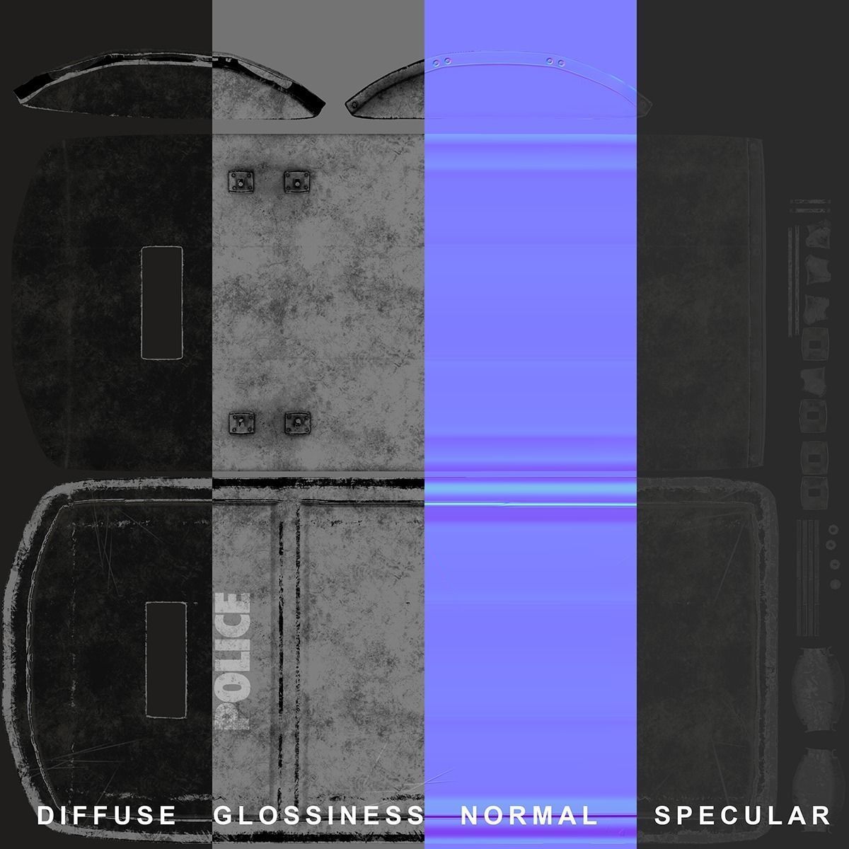 3D model Riot Armor VR / AR / low-poly rigged animated | CGTrader