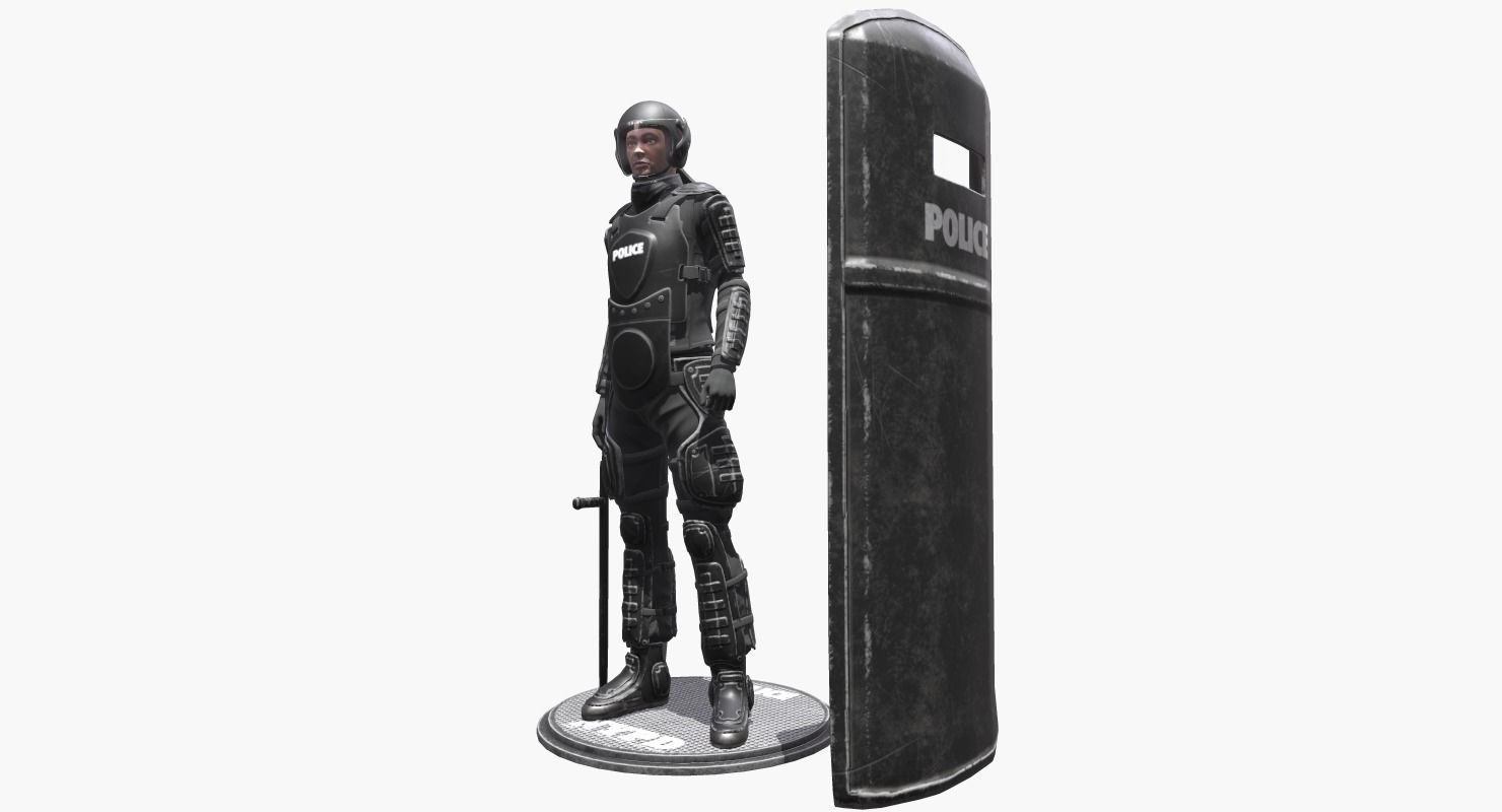 3D model Riot Armor VR / AR / low-poly rigged animated | CGTrader