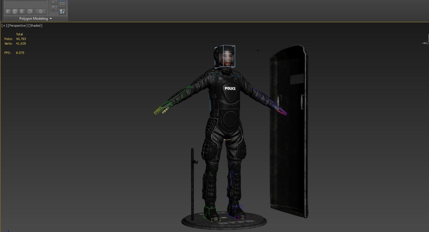 3D model Riot Armor VR / AR / low-poly rigged animated | CGTrader