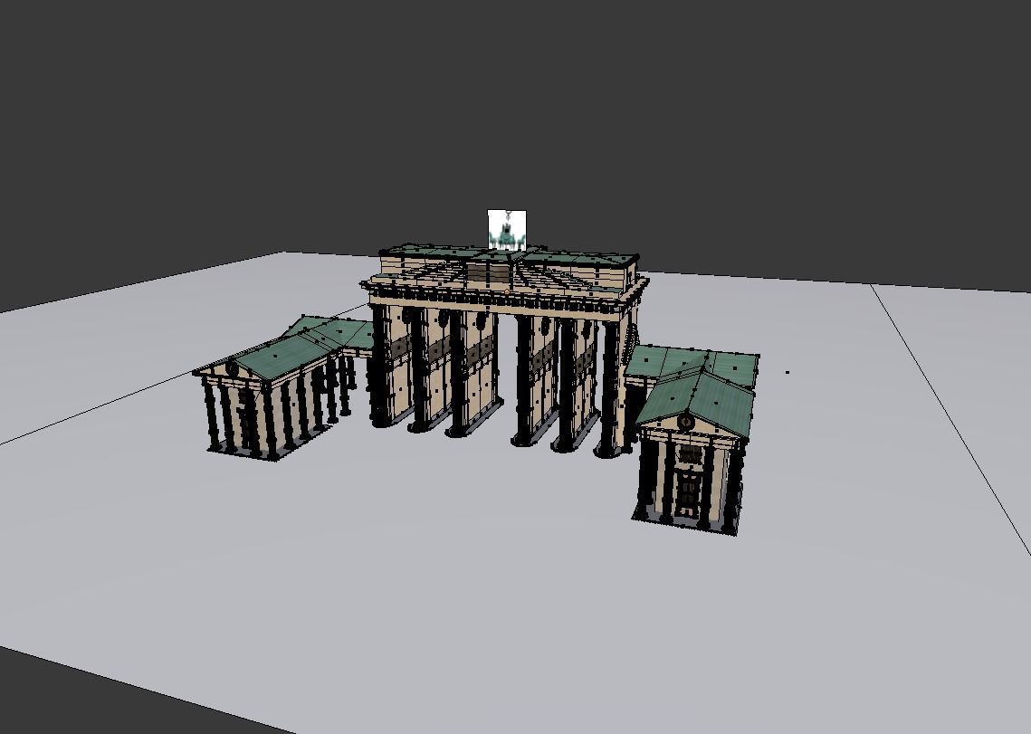 3D model Brandenburg Gate Berlin VR / AR / low-poly | CGTrader