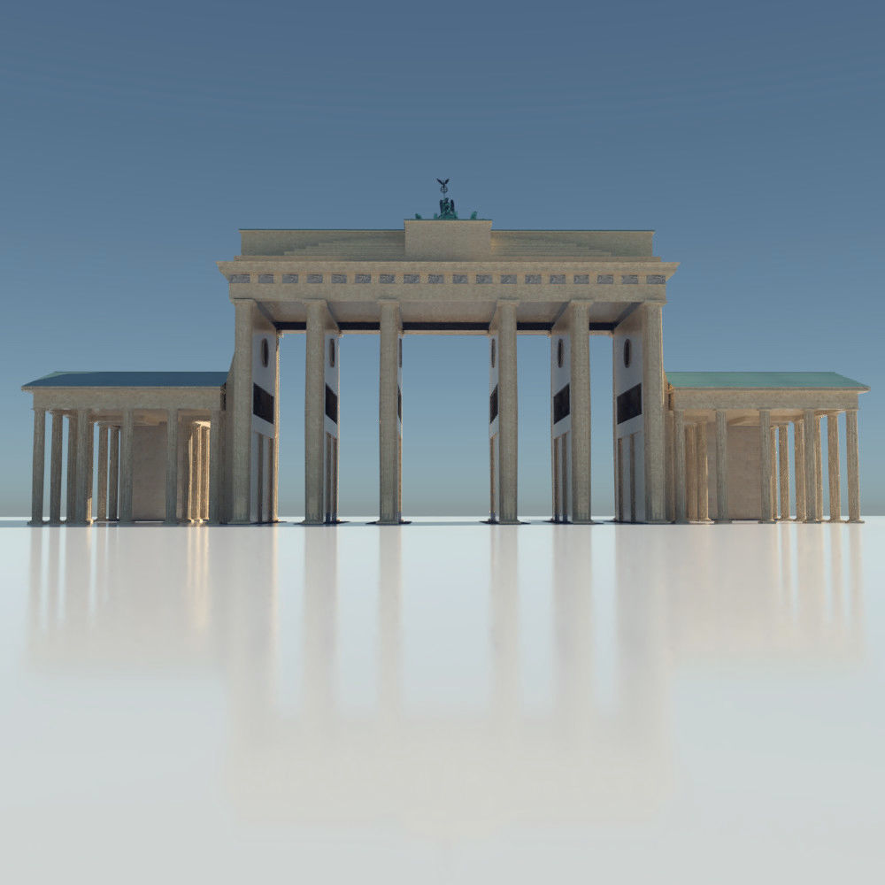 3D model Brandenburg Gate Berlin VR / AR / low-poly | CGTrader