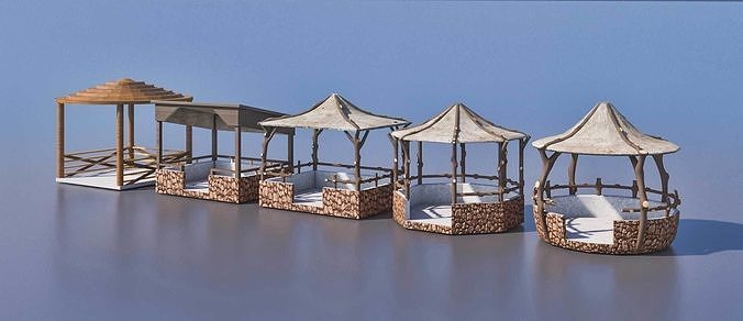 3D model Arbor Models -5 different Models VR / AR / low-poly | CGTrader