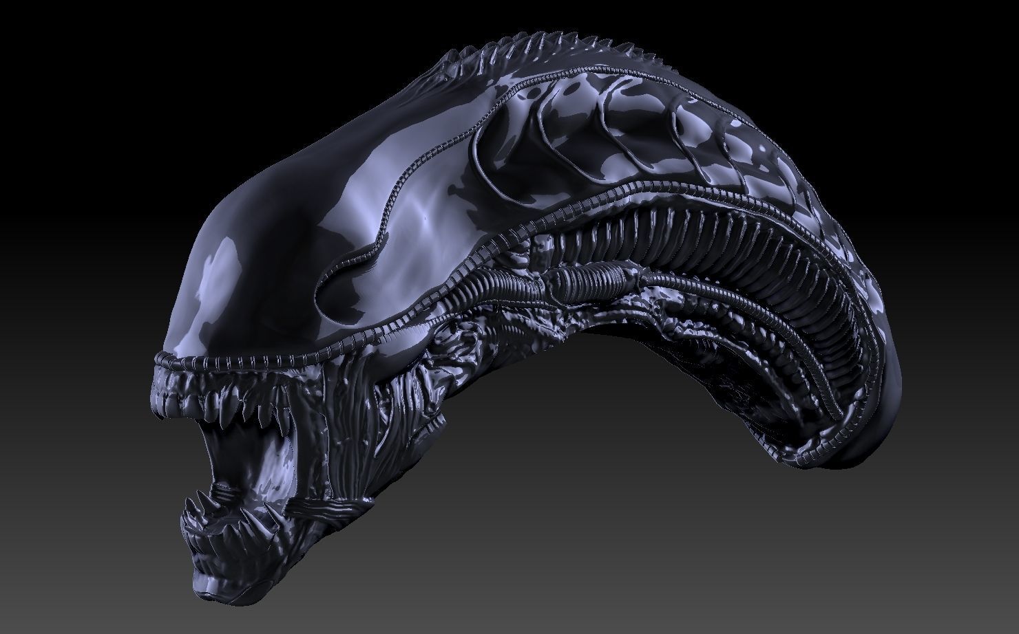Aliens xenomorph inspired head 3d file 3D model | CGTrader