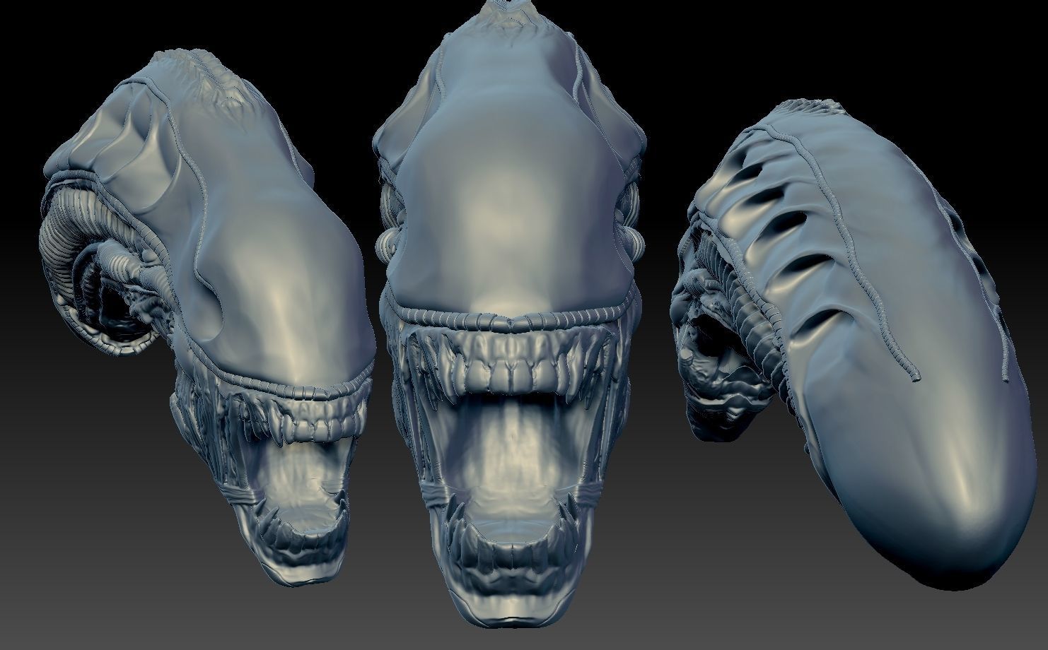 Aliens xenomorph inspired head 3d file 3D model | CGTrader