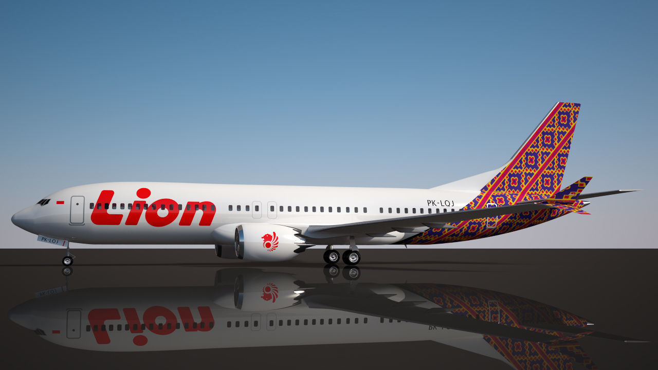 Lion Air Boeing 737 MAX 8 3D model | CGTrader