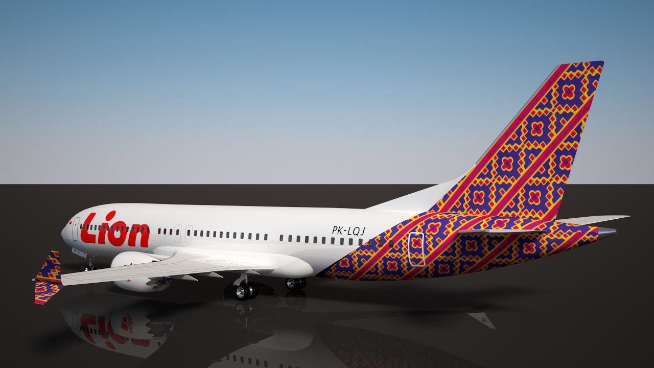 Lion Air Boeing 737 MAX 8 3D model | CGTrader