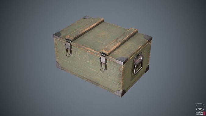 3D model Military Box Container VR / AR / low-poly | CGTrader
