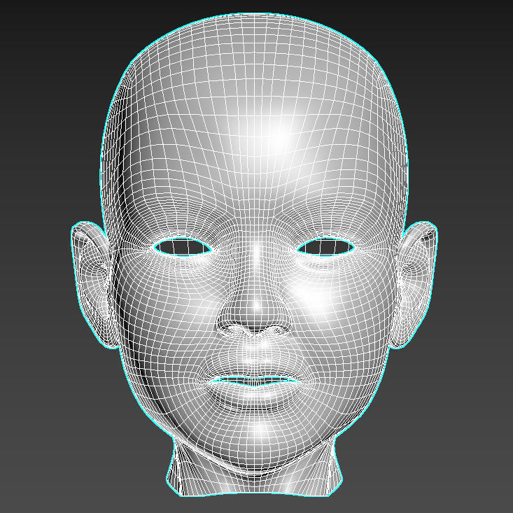 Spline Model Child Head Sculpt 3D model | CGTrader