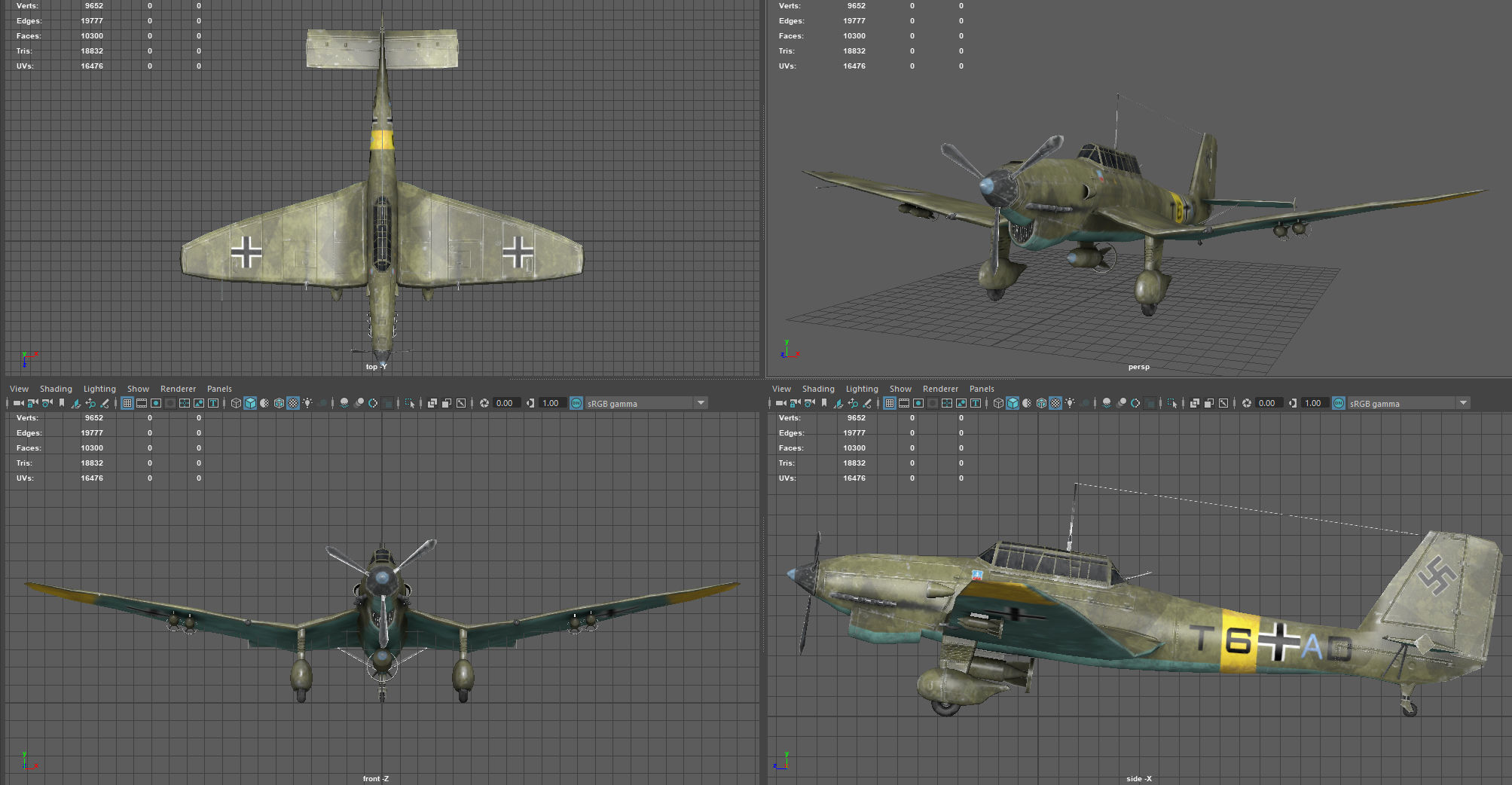 3D model JUNKERS JU 87 STUKA VR / AR / low-poly | CGTrader
