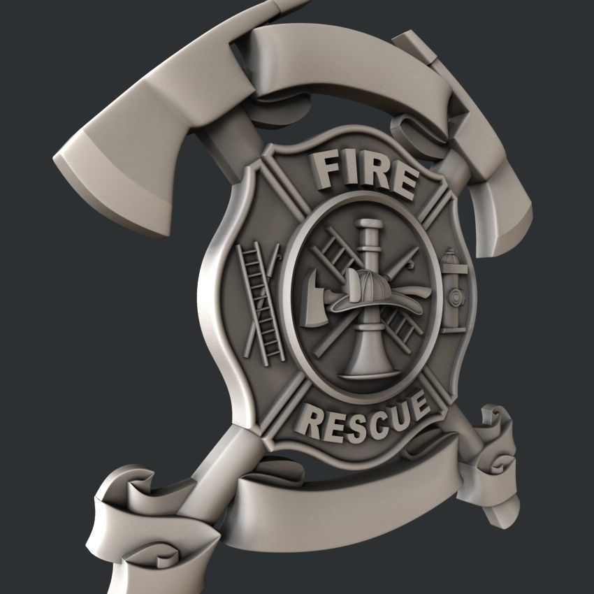 3d STL models for CNC or 3d printer Fire Rescue 3D model 3D printable ...