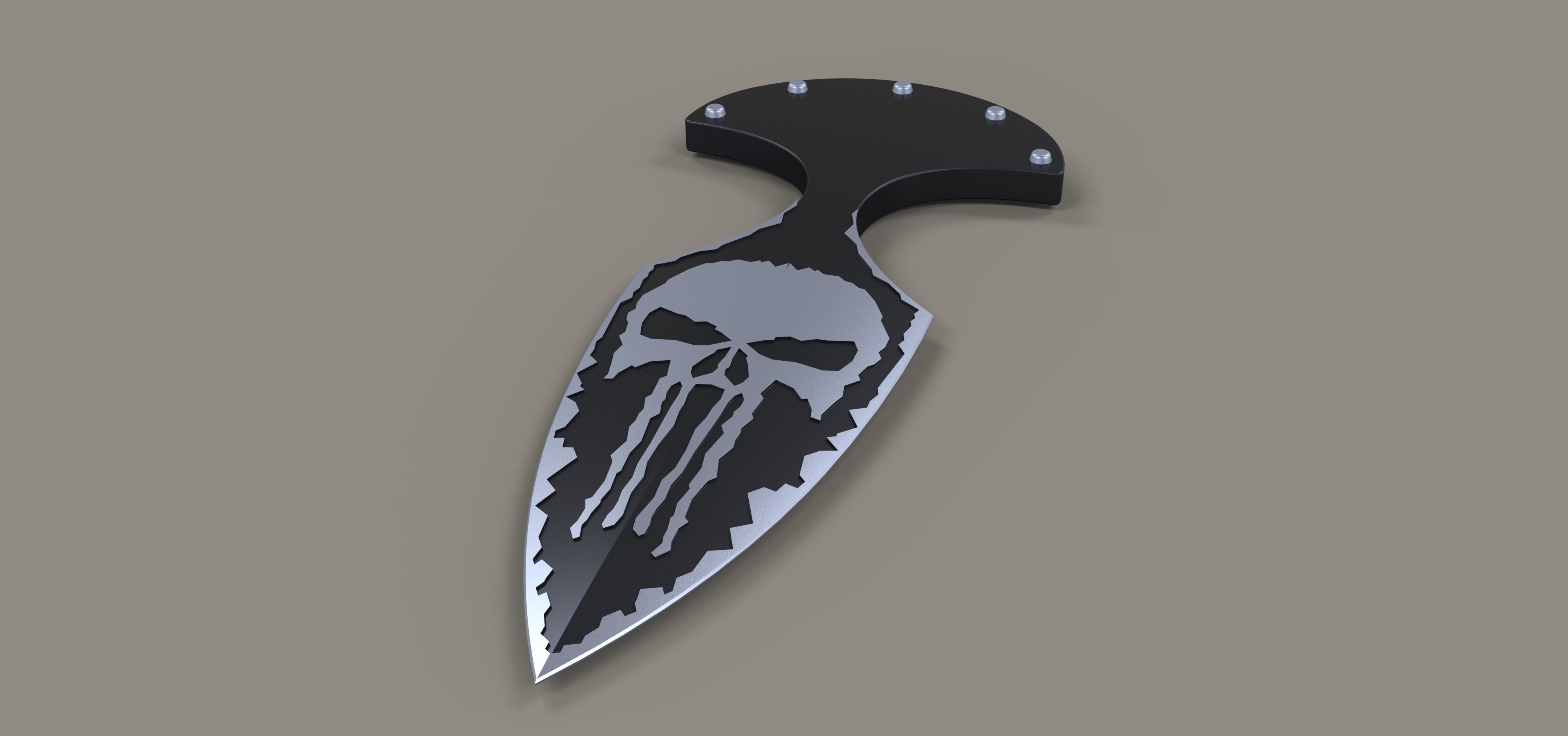 Punisher push dagger 3D model | CGTrader