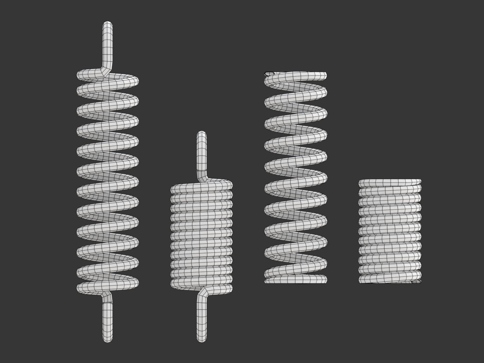 Animated Metal Springs made in Blender 3D model | CGTrader