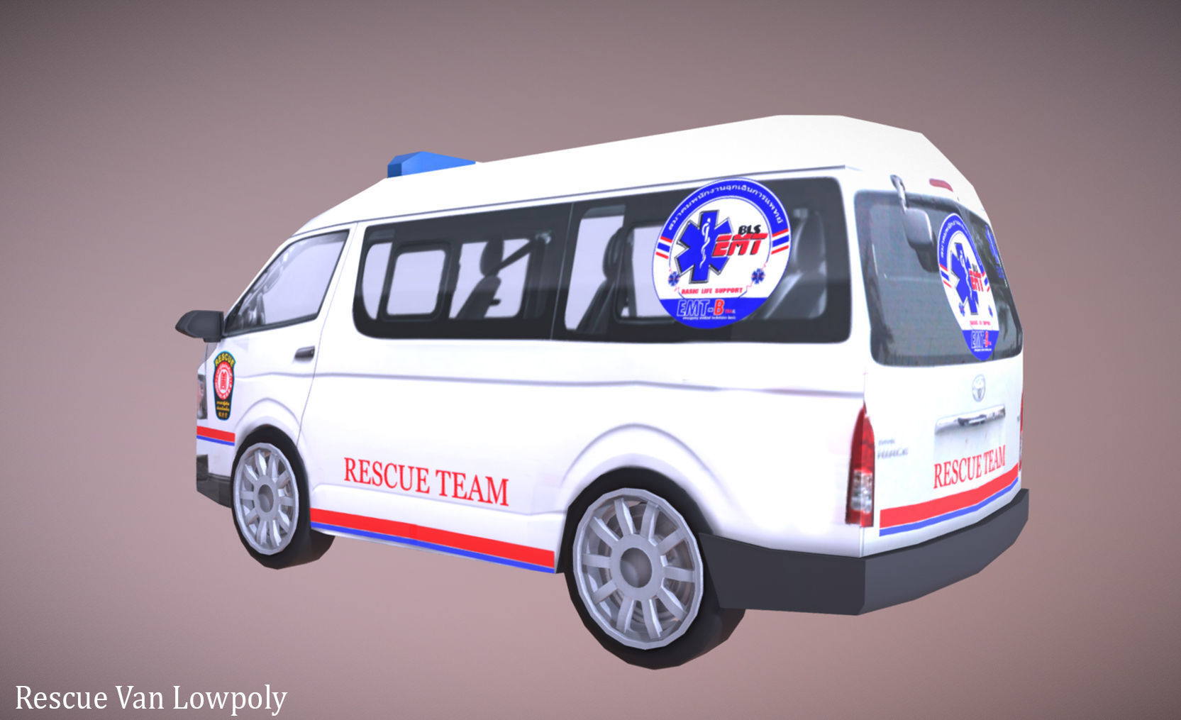 3D model Rescue Van Rescue Van Lowpoly VR / AR / low-poly | CGTrader