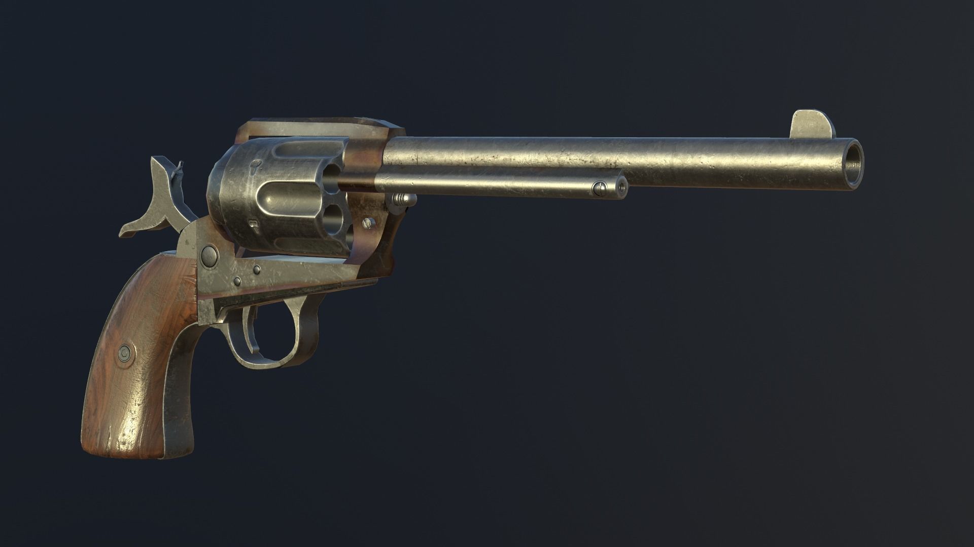 3D model Colt Single Action Army Peacemaker VR / AR / low-poly rigged ...