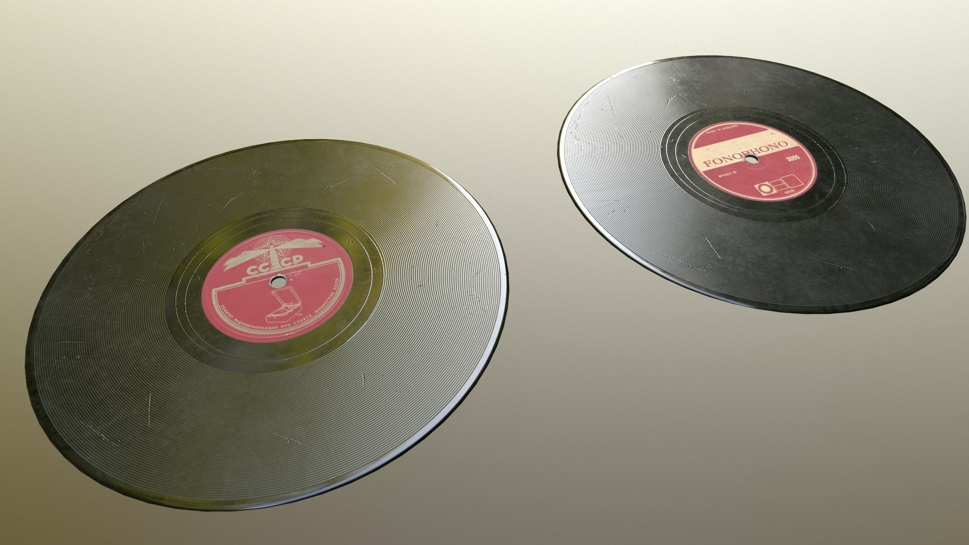 Old gramophone disk free VR / AR / low-poly 3D model | CGTrader