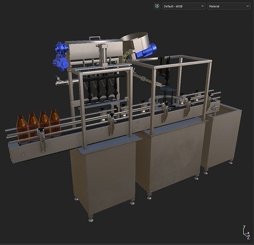 3D model Rigged and Animated Bottling Machine VR / AR / low-poly | CGTrader