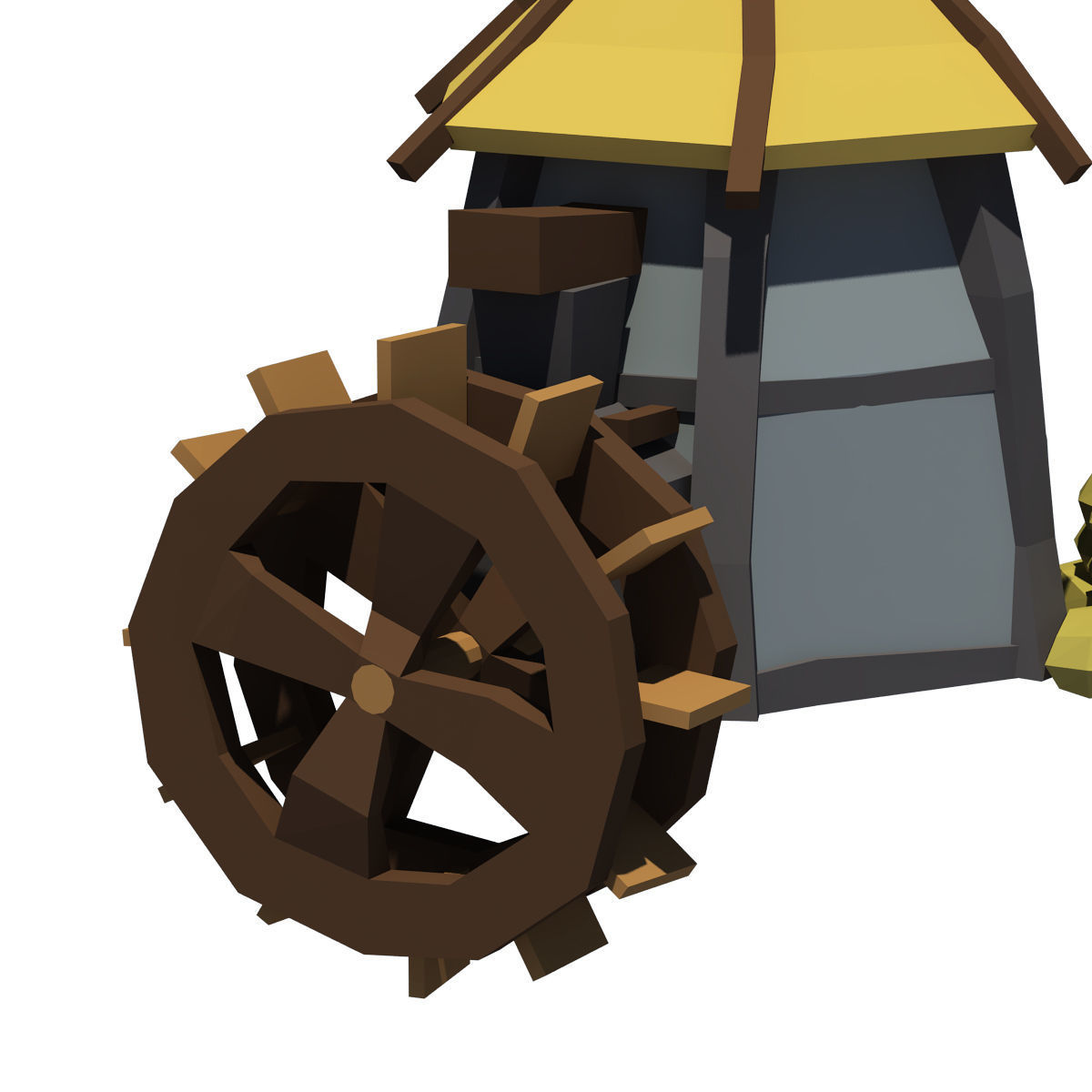 3D model Cartoon water mill VR / AR / low-poly | CGTrader