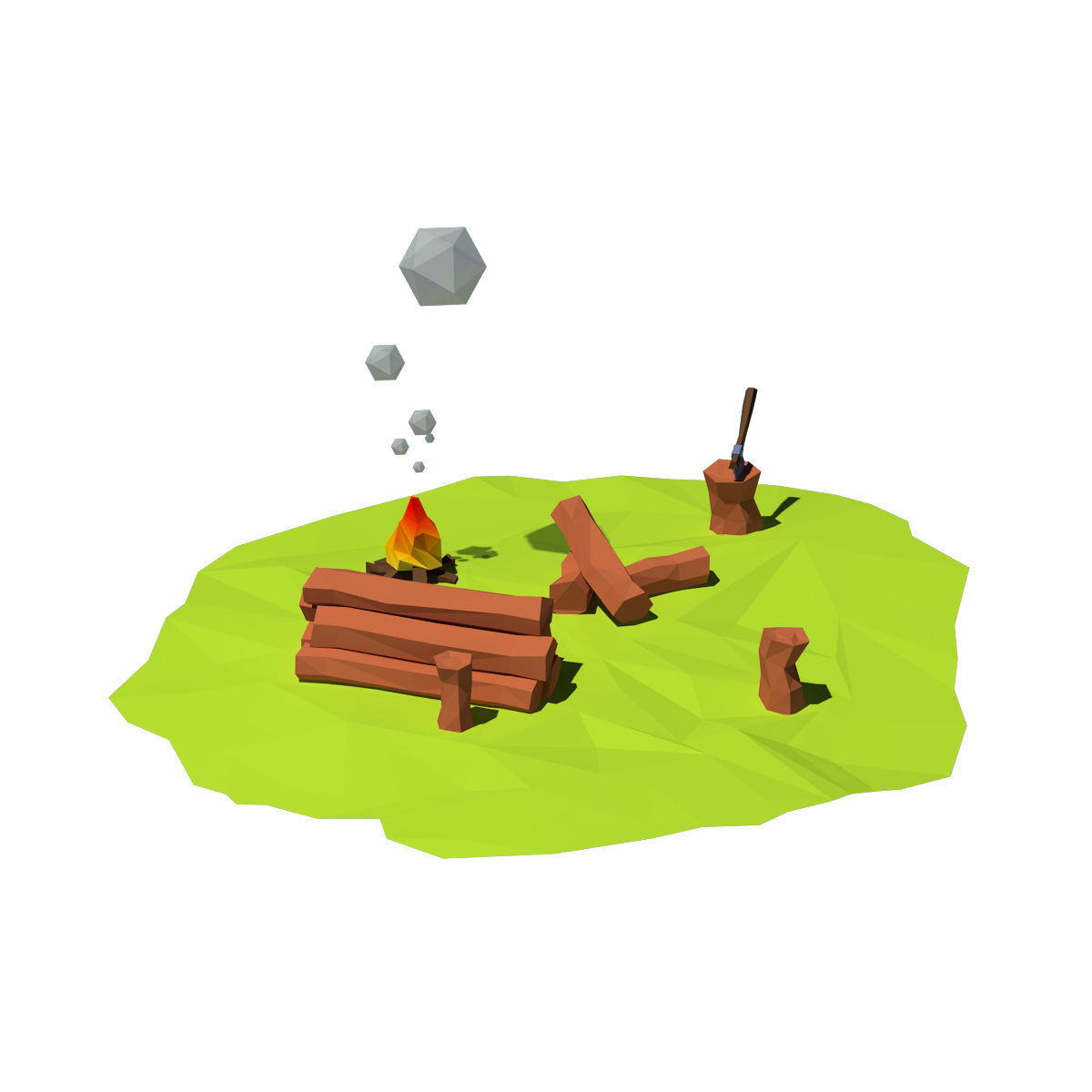 3D model Cartoon logs VR / AR / low-poly | CGTrader