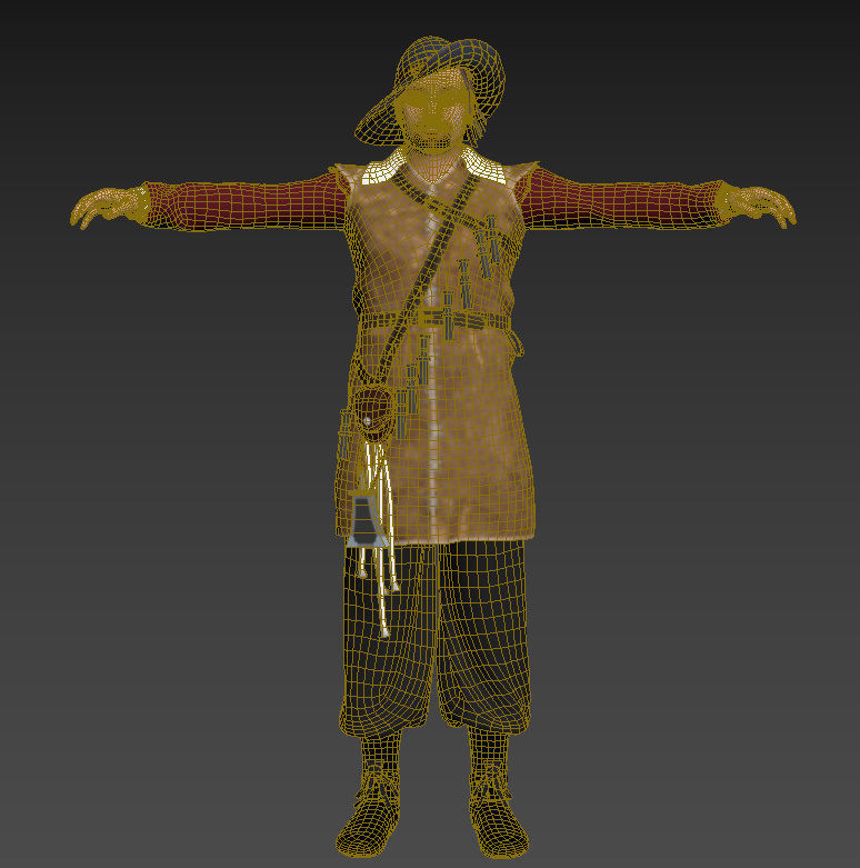 3D model musketeer game model VR / AR / low-poly rigged animated | CGTrader