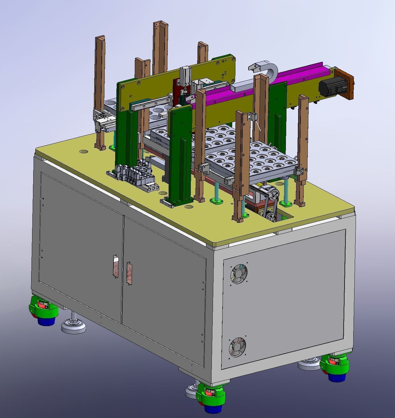 Auto stacking loading and unloading machine 3D model animated | CGTrader