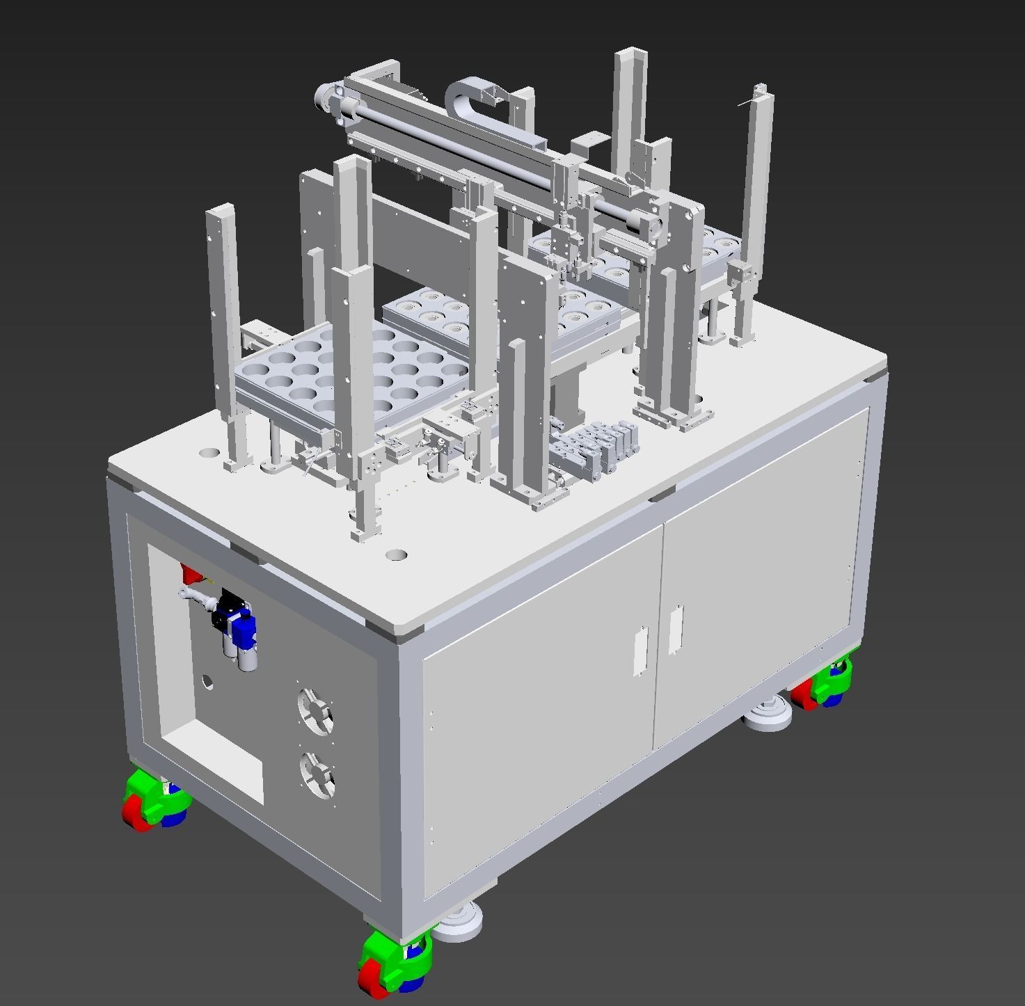 Auto stacking loading and unloading machine 3D model animated | CGTrader