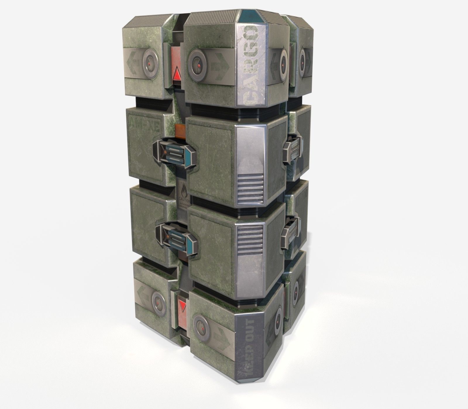 3D model Sci fi machine - Cyberpunk design - PBR VR / AR / low-poly ...