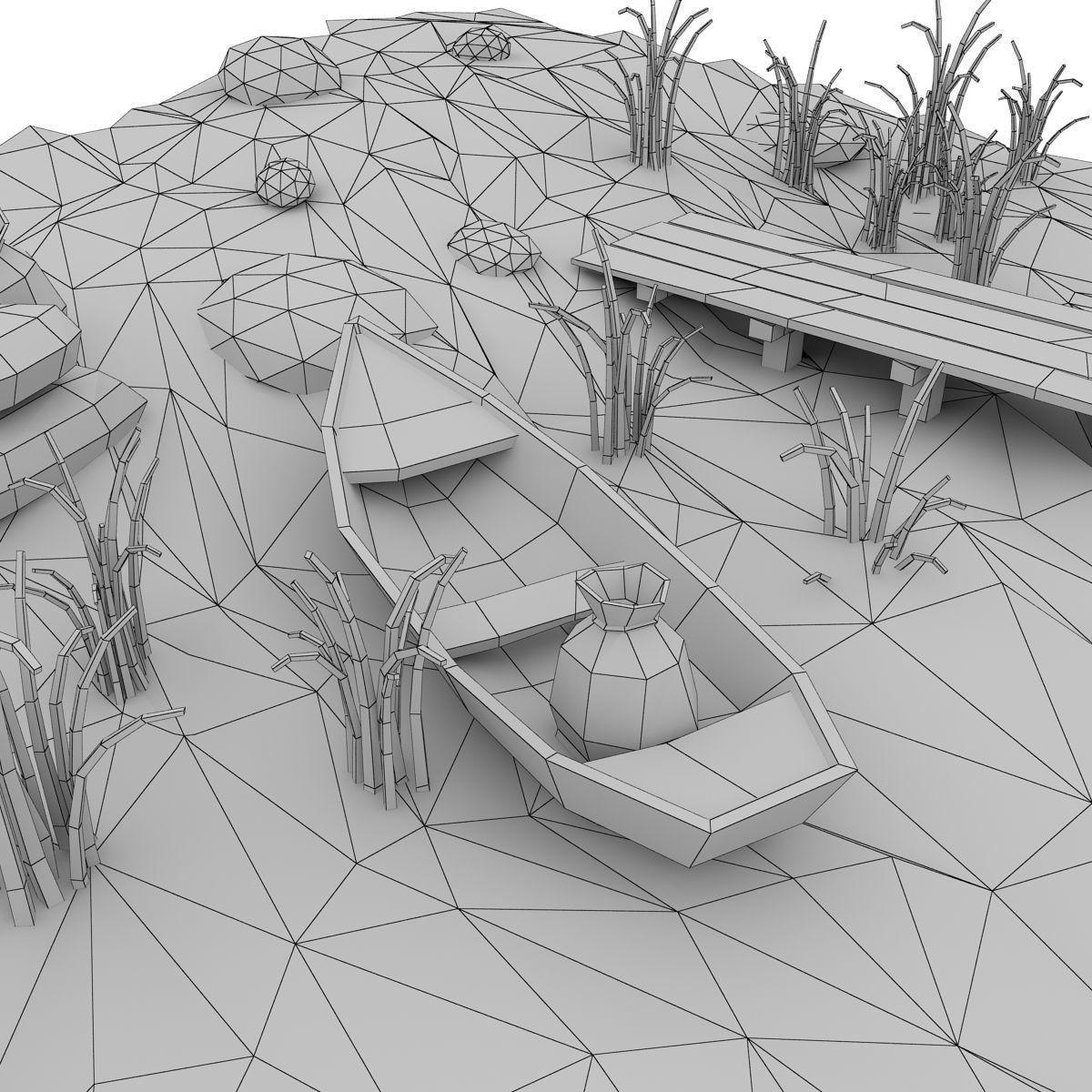 3D model Cartoon shore VR / AR / low-poly | CGTrader