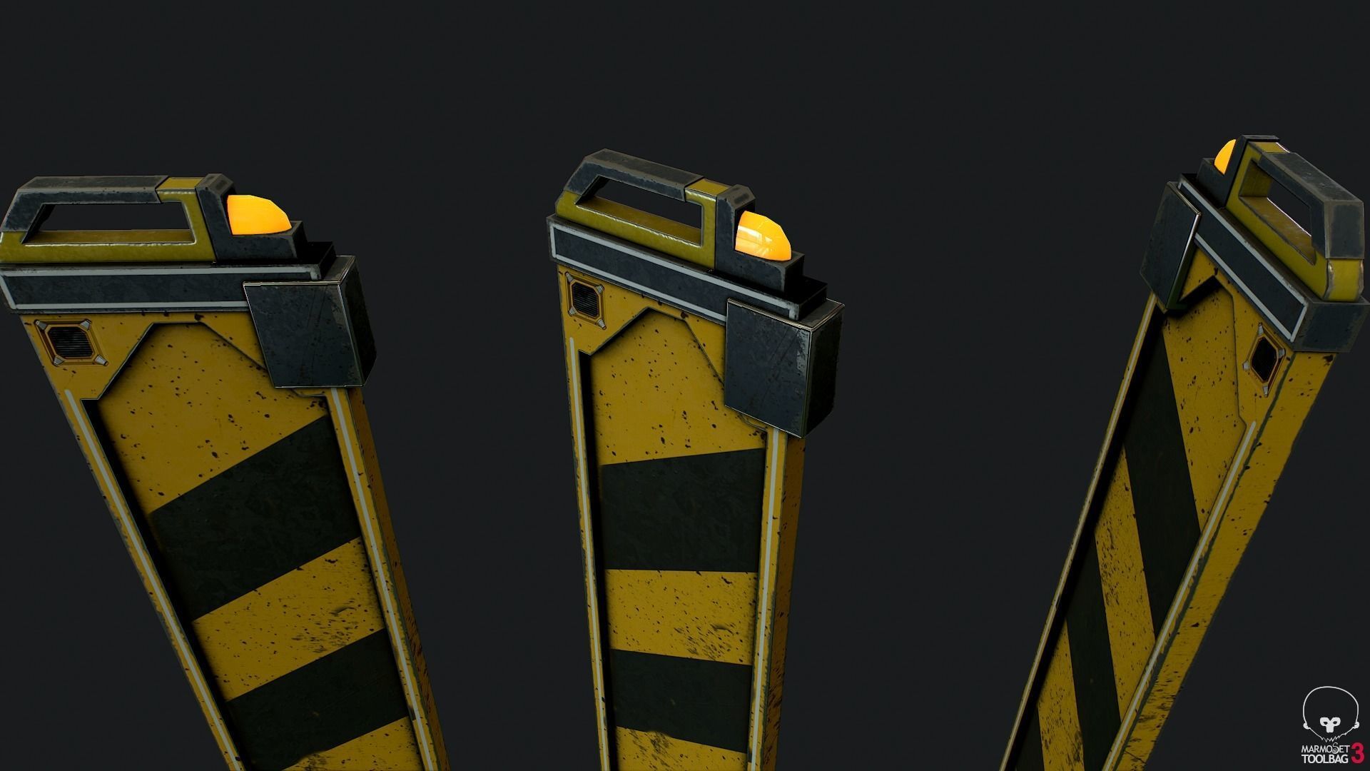 3D model Futuristic Road blocker VR / AR / low-poly | CGTrader