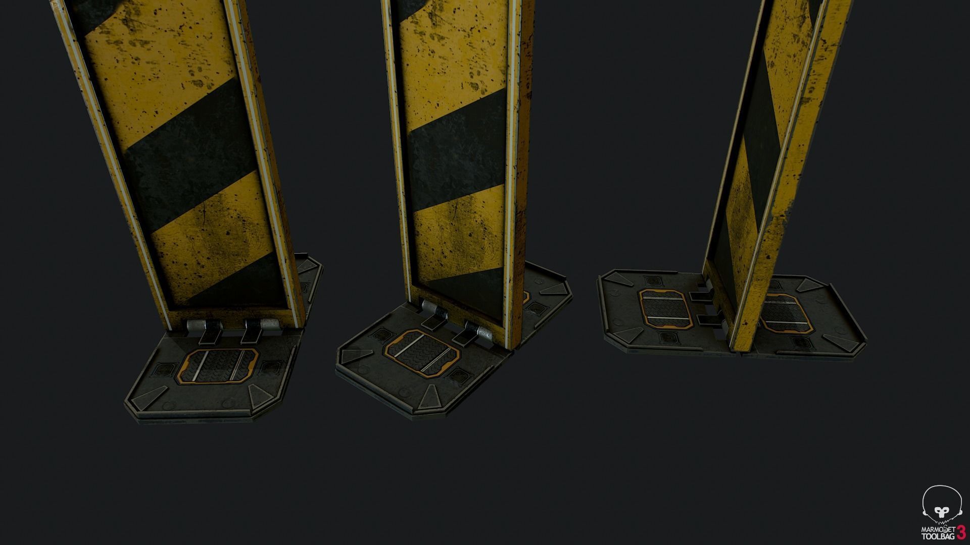3D model Futuristic Road blocker VR / AR / low-poly | CGTrader