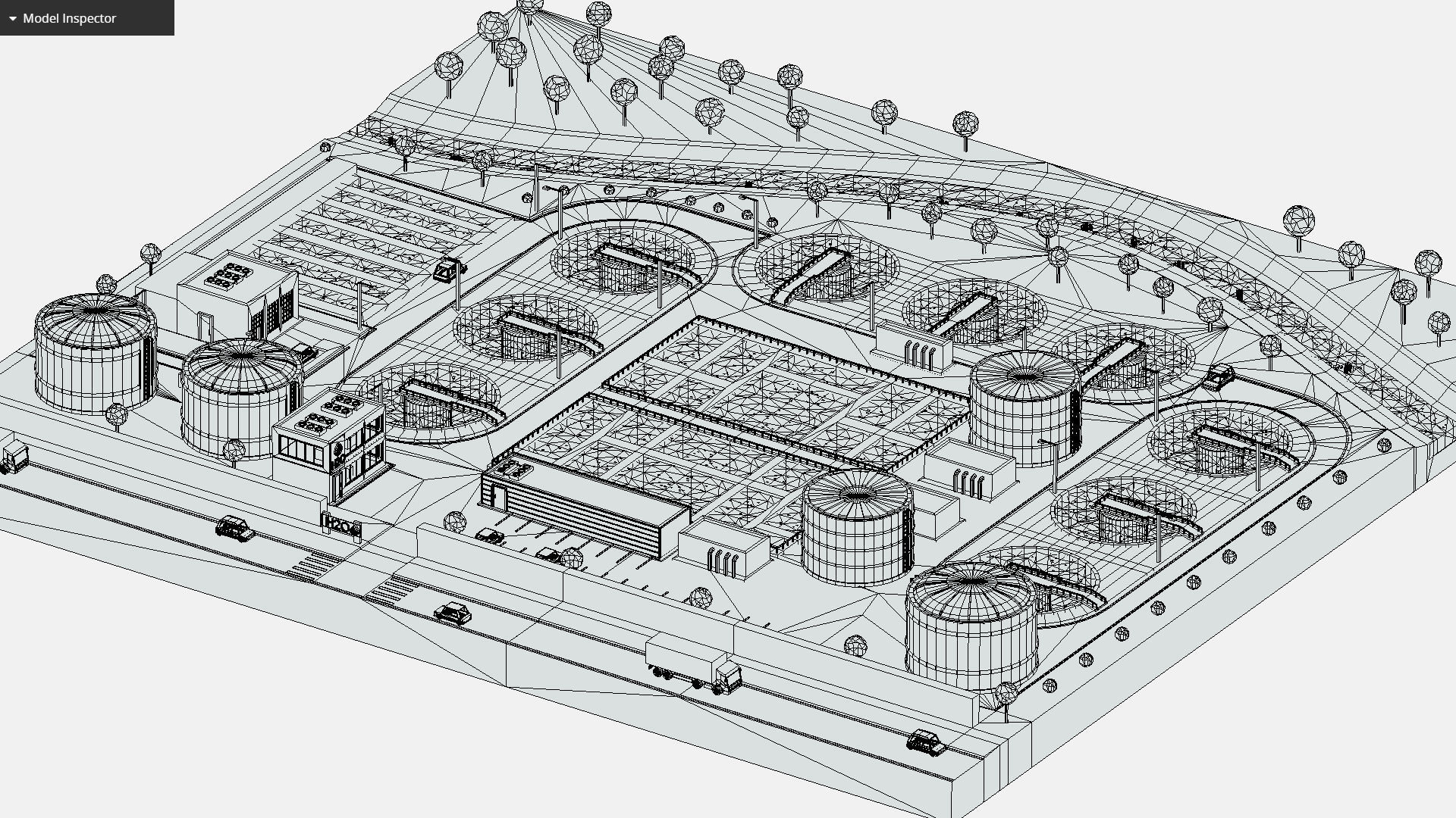 3D model Isometric Water Treatment Plant Large Size VR / AR / low-poly ...