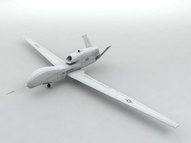 3D model Global Hawk UAV Unmanned Aircraft VR / AR / low-poly | CGTrader