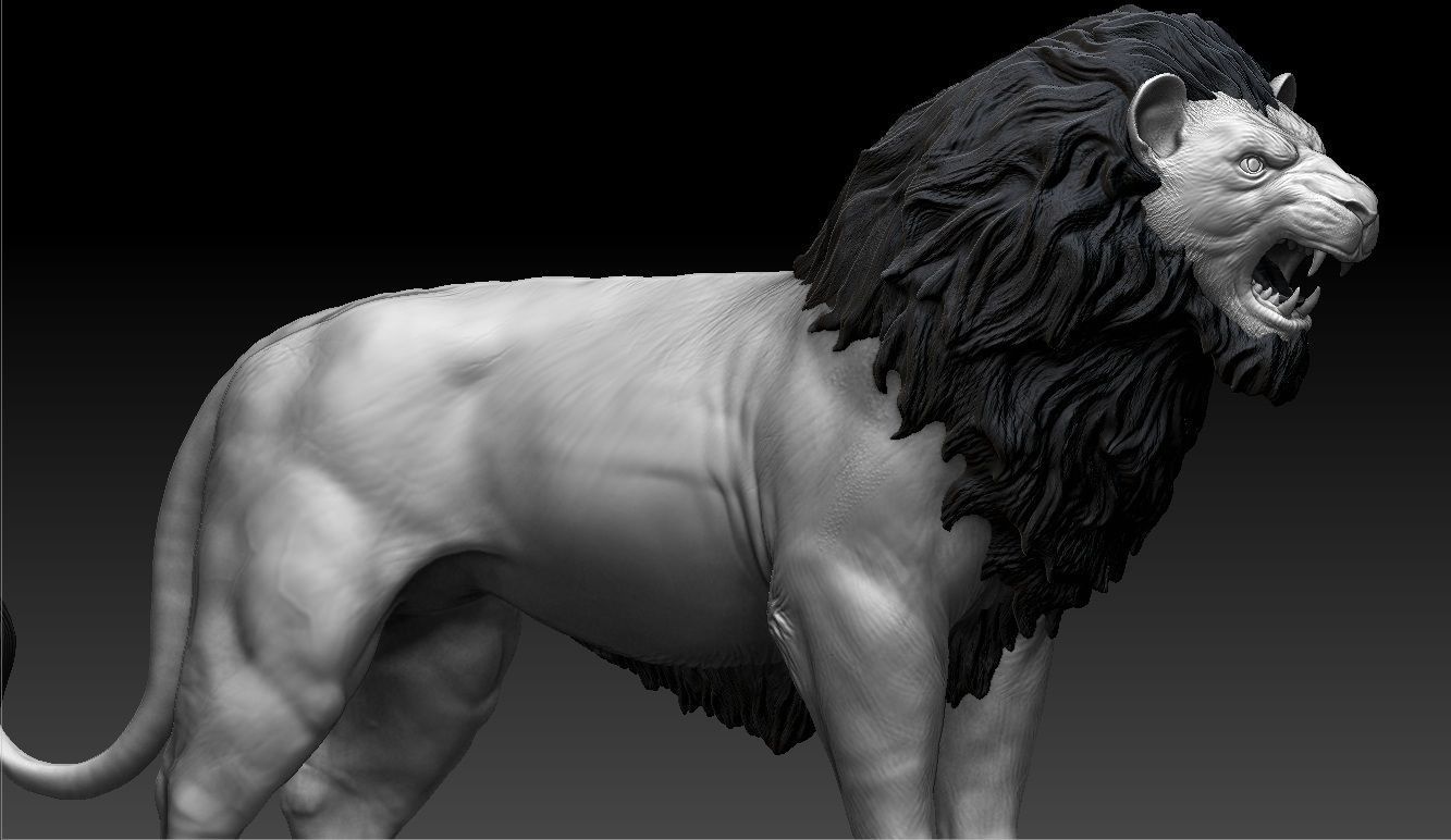 Lion sculpt 3D print model | CGTrader