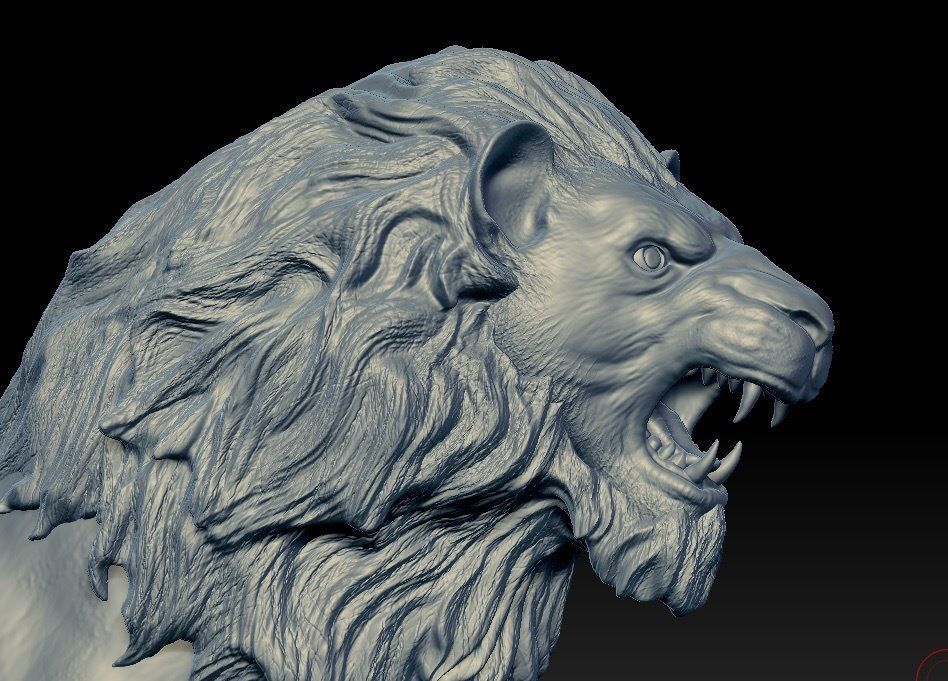 Lion sculpt 3D model 3D printable | CGTrader