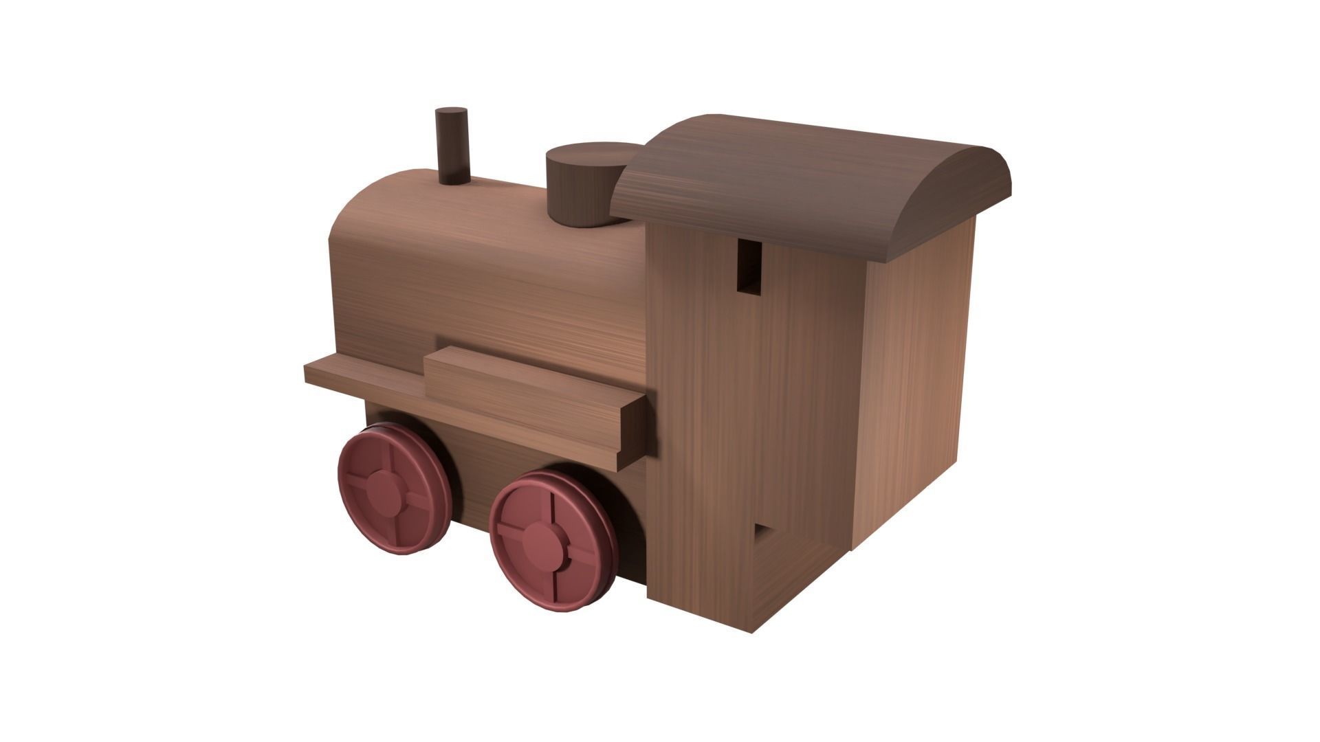 3D model Low Poly Wooden Toy Train VR / AR / low-poly | CGTrader