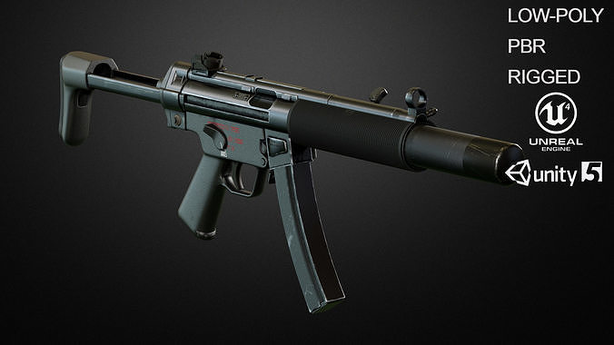 3D model MP5 SMG VR / AR / low-poly rigged | CGTrader
