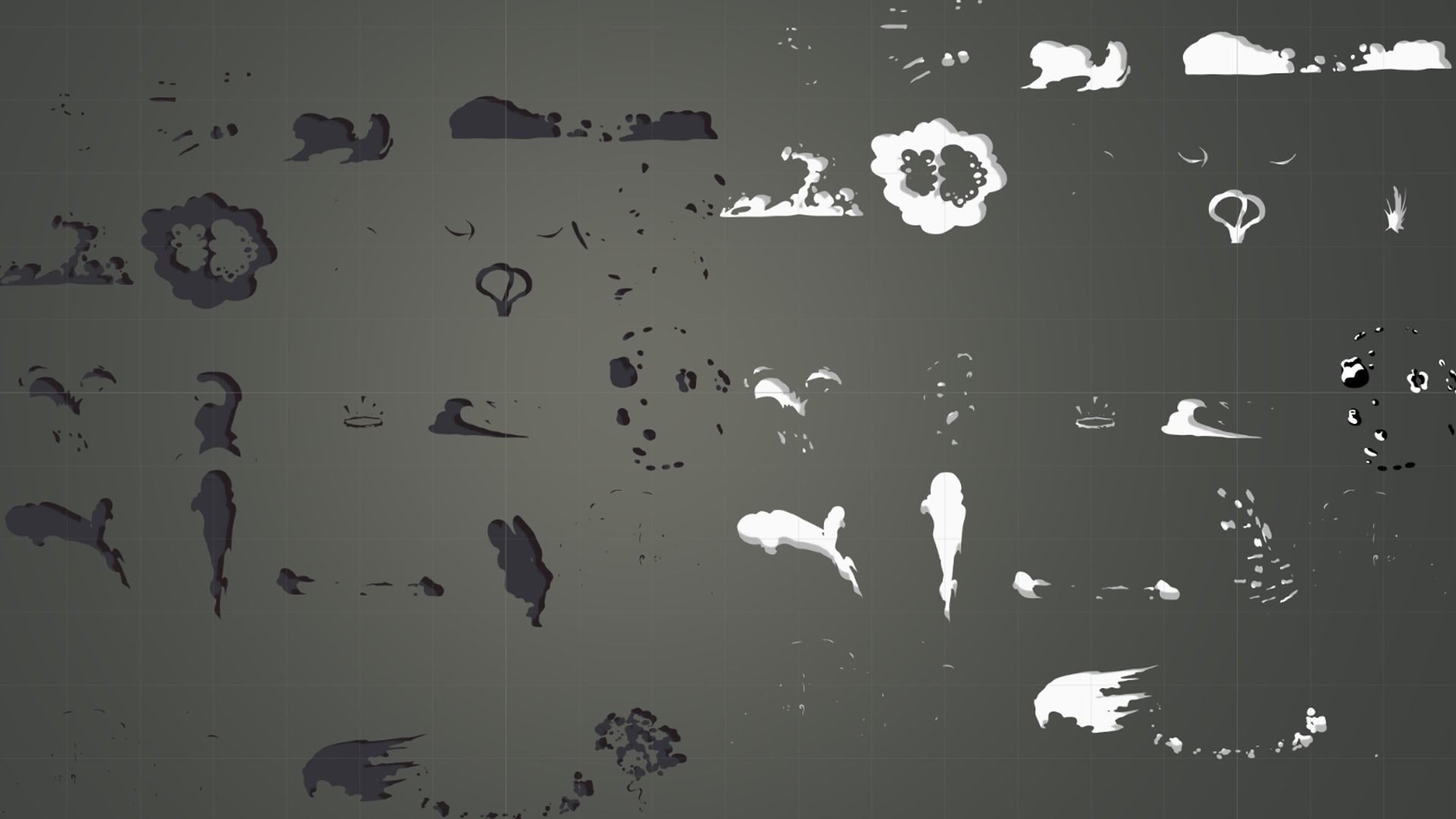 Smoke FX Effects Sprite Sheet Cartoon Stylized Comic Texture animated ...