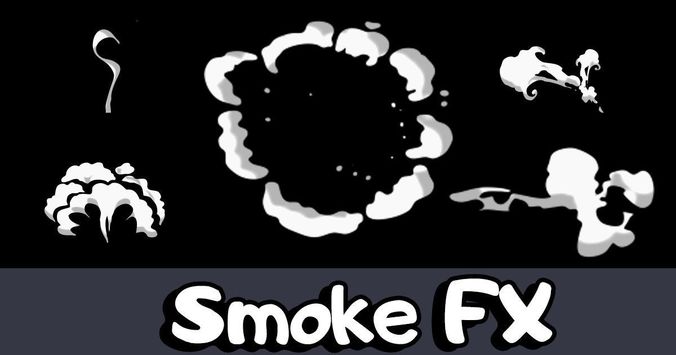 Smoke FX Effects Sprite Sheet Cartoon Stylized Comic Texture animated ...
