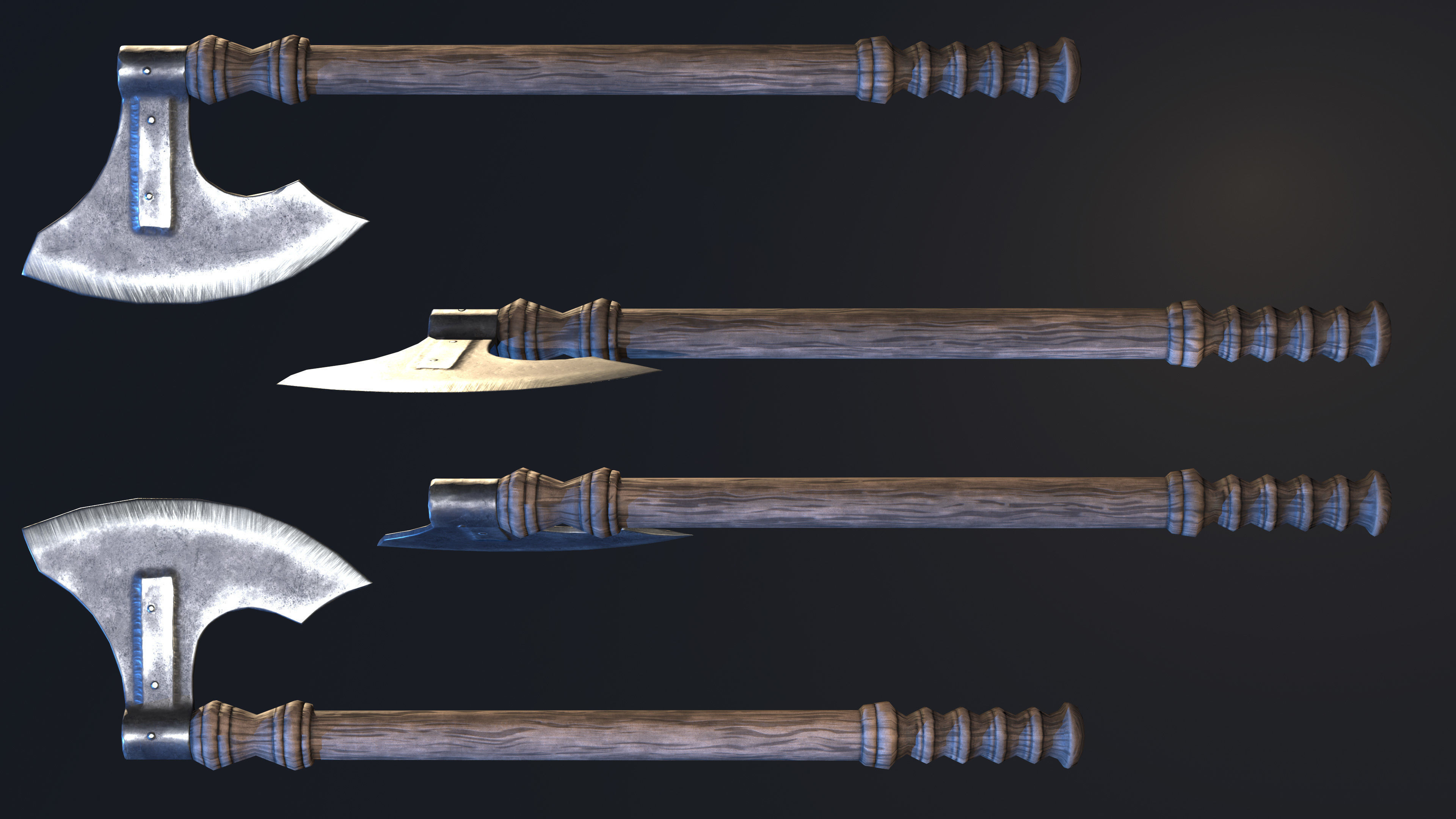 3D model European Battle Axe VR / AR / low-poly | CGTrader