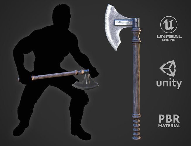 3D model European Battle Axe VR / AR / low-poly | CGTrader