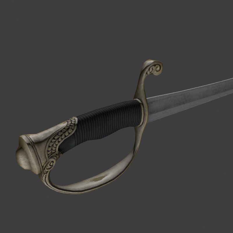 3D model 19th century US Army sabre VR / AR / low-poly | CGTrader