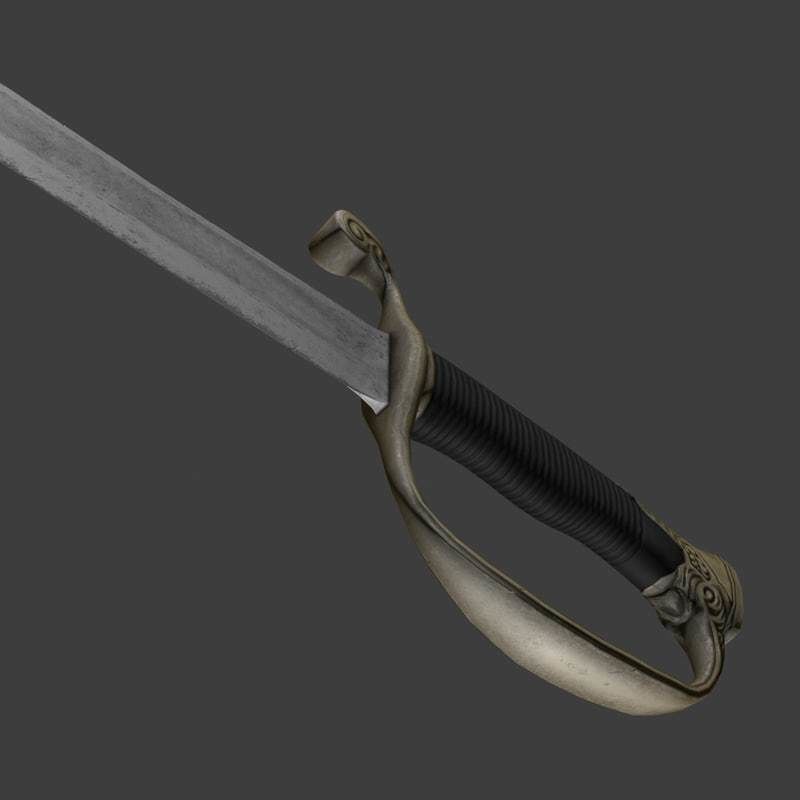 3D model 19th century US Army sabre VR / AR / low-poly | CGTrader