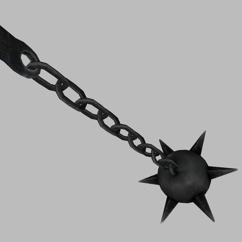 English flail mace 3D model | CGTrader