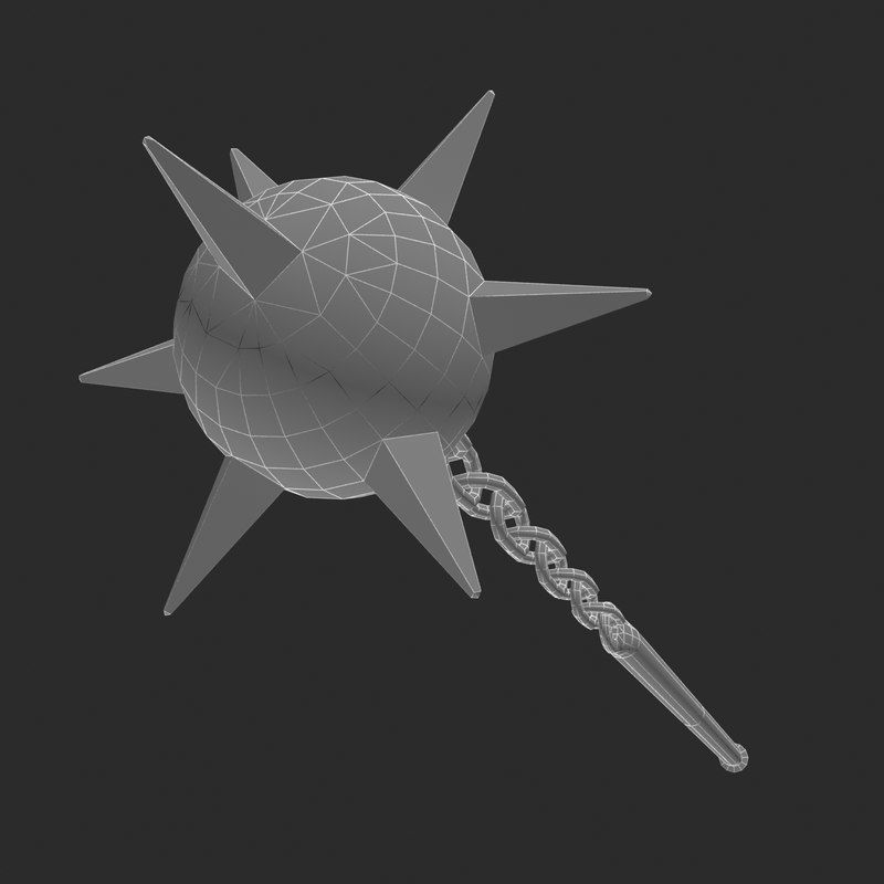 English flail mace 3D model | CGTrader